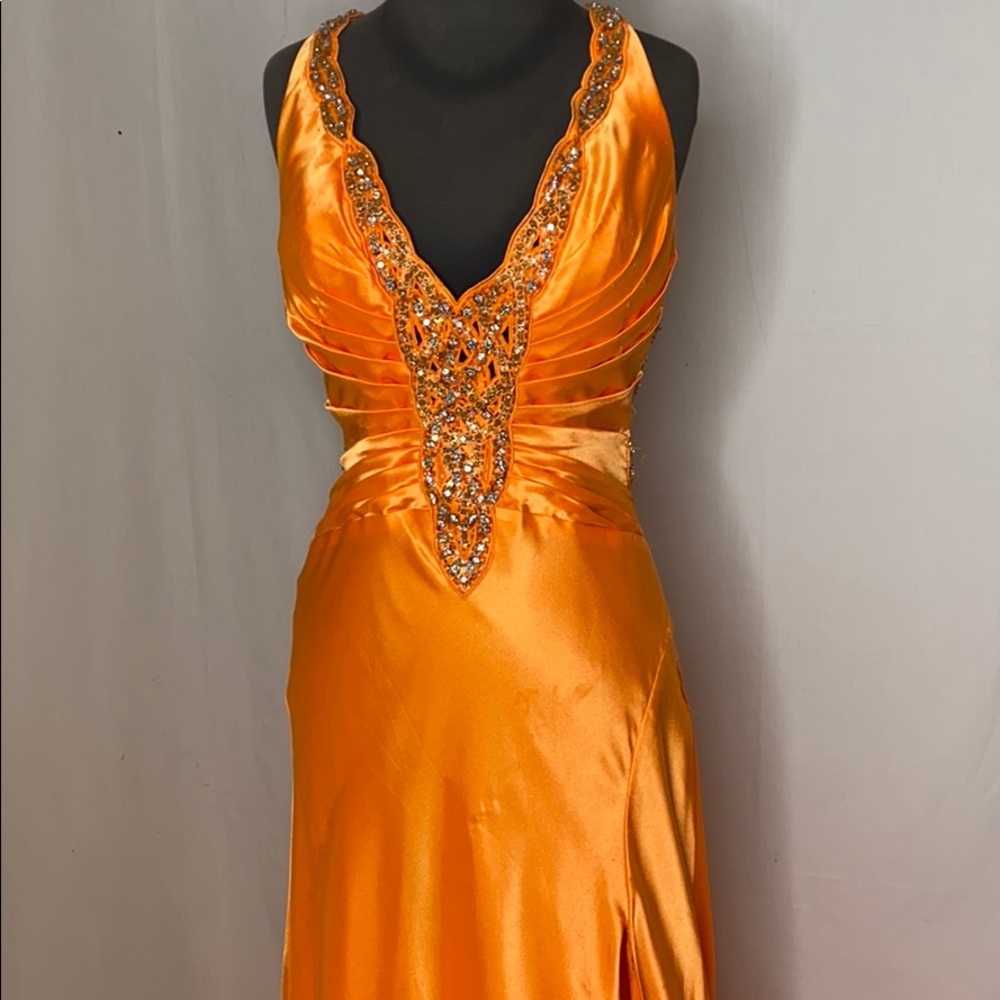 Hot Orange Prom Gown - Gem